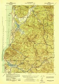 1942 Map of Nestucca Bay, Tillamook County, OR — High-Res | Pastmaps